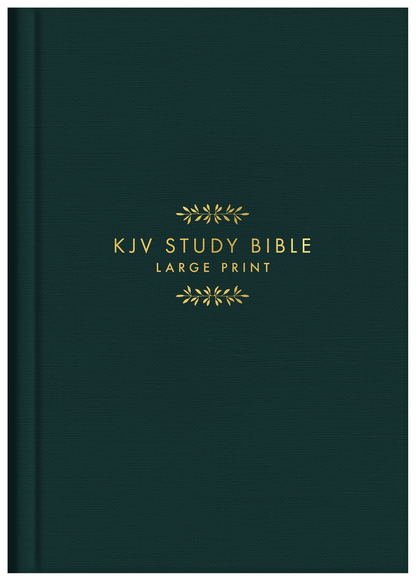KJV Study Bible, Large Print [Gold Evergreen] | The Christian Gift Company